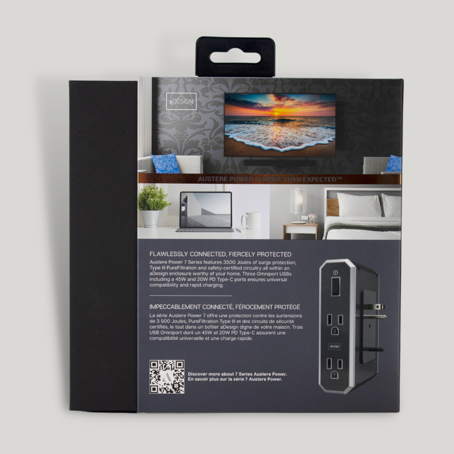 Austere Vll Series Power 4-Outlet With Omniport USB & 45W USB-C PD Port ...